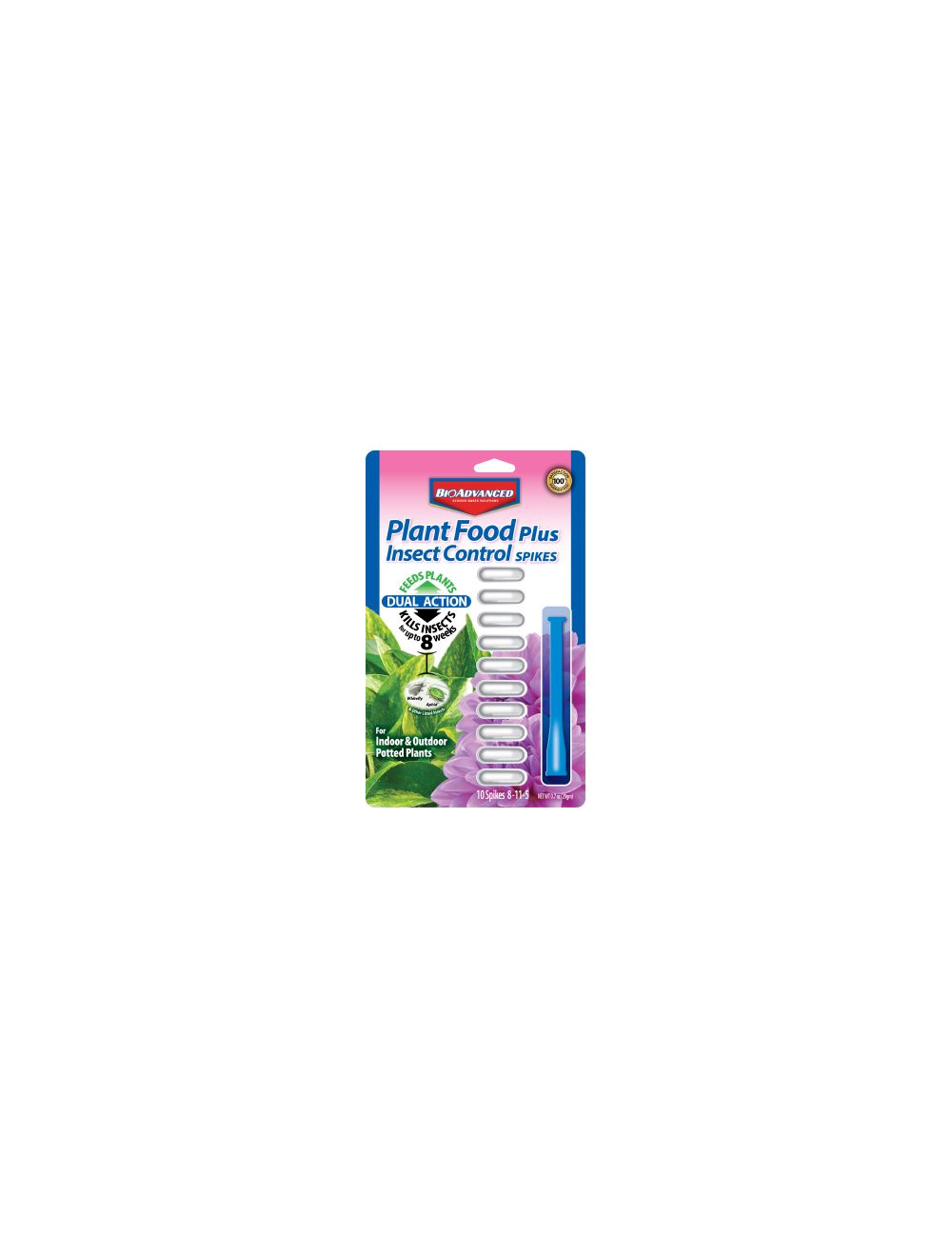 2-IN-1 INSECT CONTROL PLUS FERTILIZER PLANT SPIKES